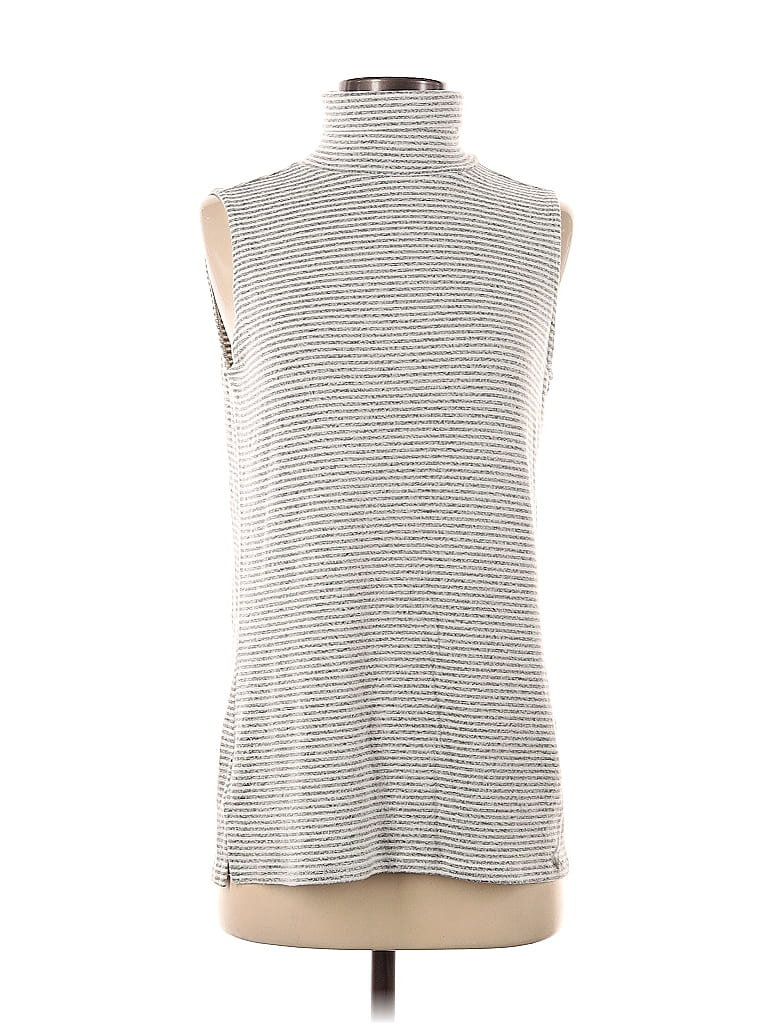 White House Black Market Gray Silver Turtleneck Sweater Size S 72
