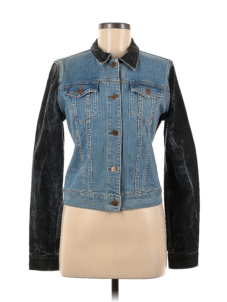 J Brand Solid Blue Denim Jacket Size M - 76% off | ThredUp
