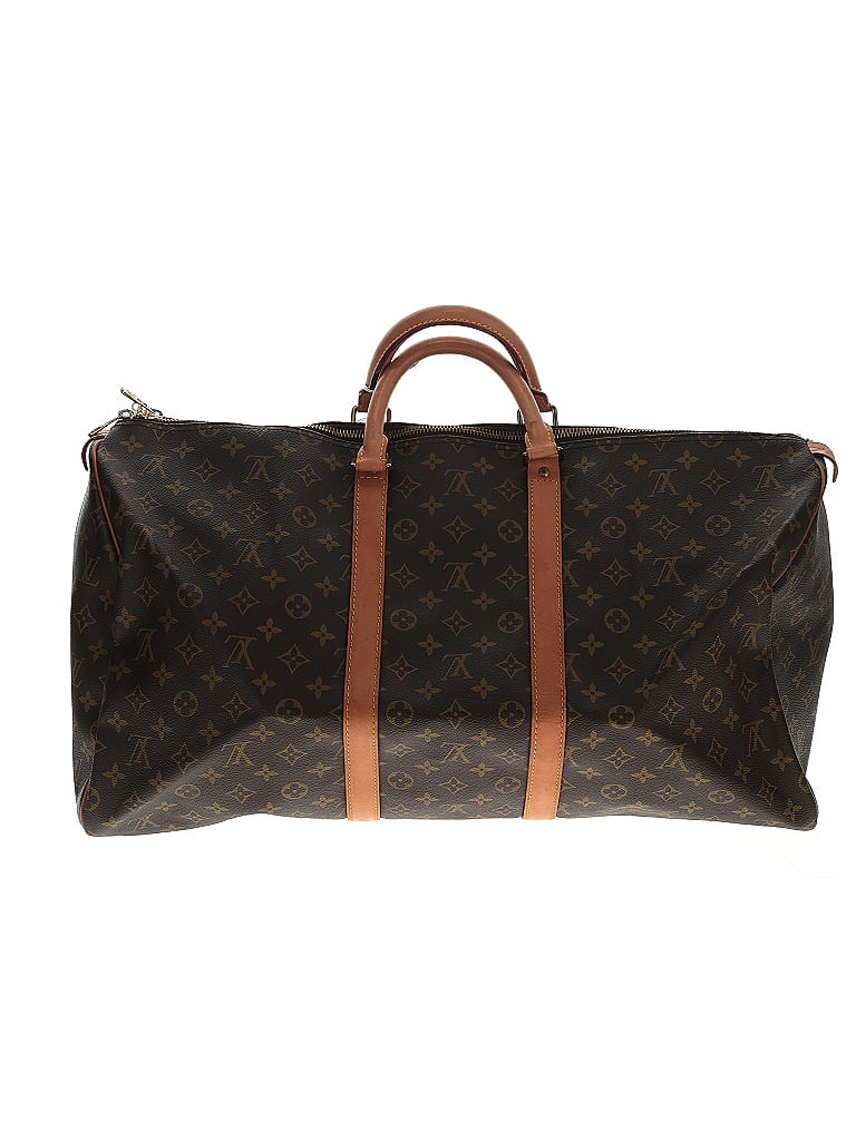 Louis Vuitton 100% Coated Canvas Black Brown Keepall One Size - 59% off | ThredUp