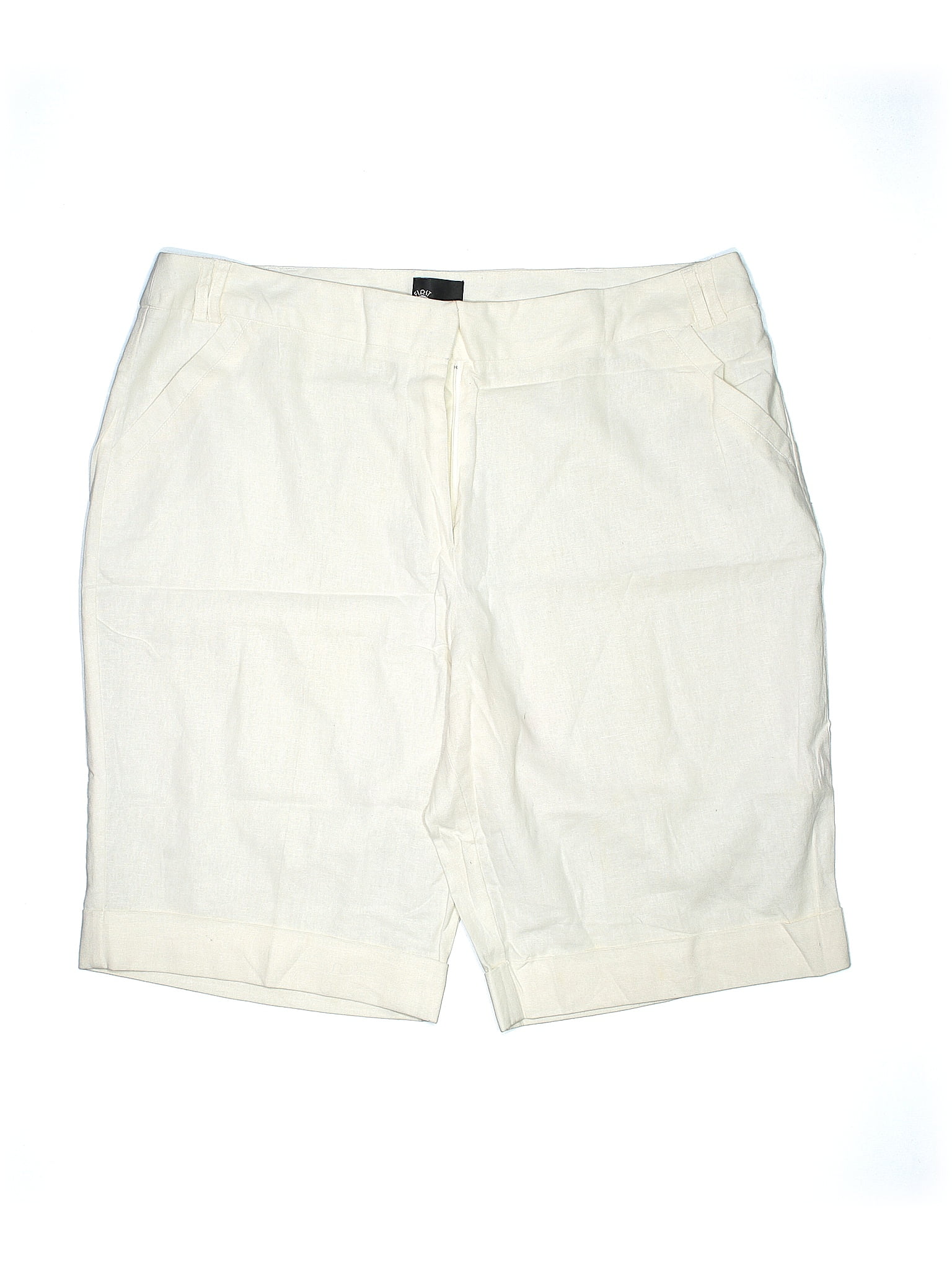 First Impressions Solid Ivory Shorts Size 20 (Plus) - 52% off | ThredUp