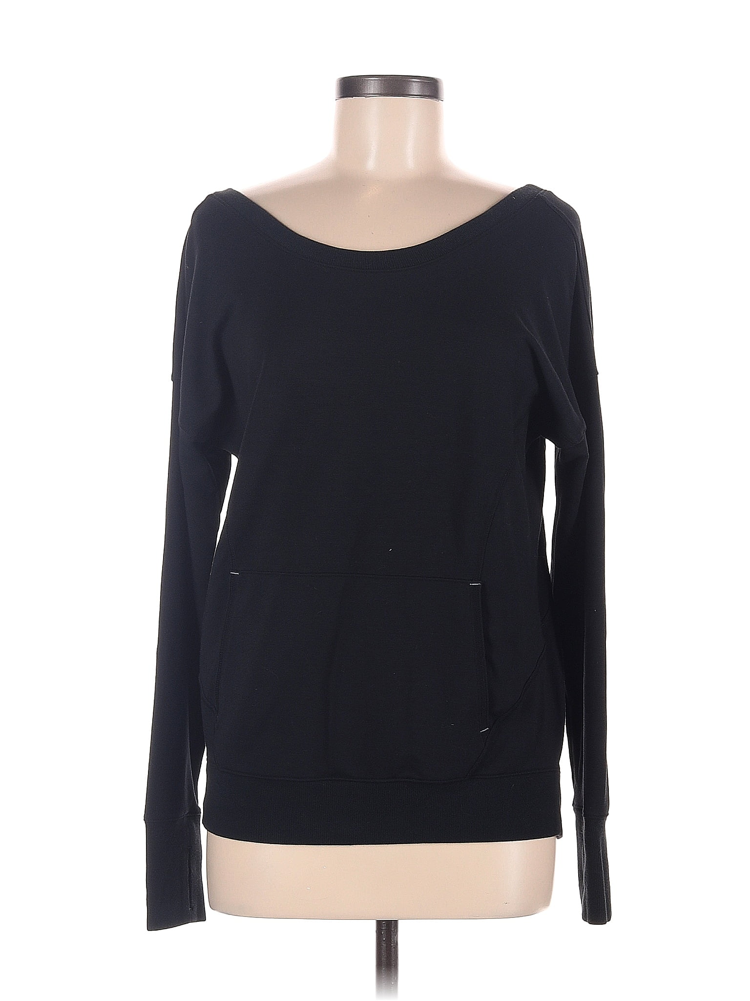 Athleta Color Block Solid Black Pullover Sweater Size M 62 Off Thredup