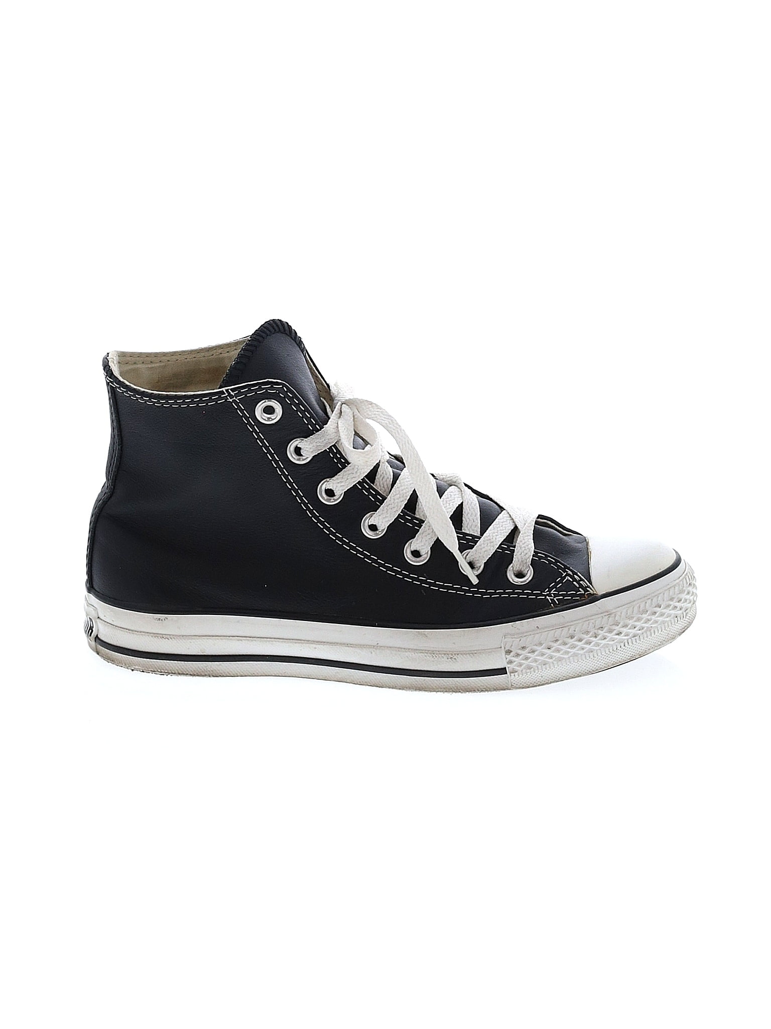 Converse 100% Leather Black Sneakers Size 7 1/2 - 42% off | ThredUp