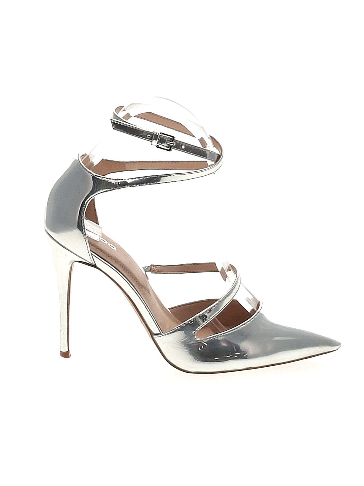 Aldo Silver Heels Size 7 1/2 - 74% off | ThredUp