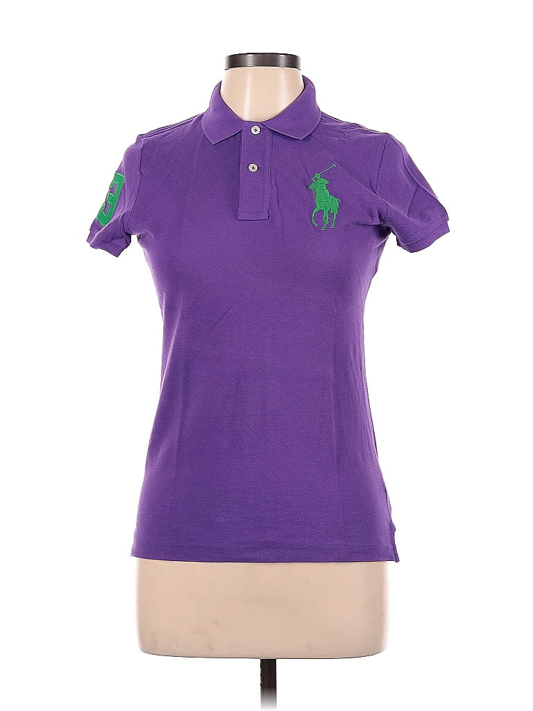 Ralph Lauren 100 Cotton Purple Short Sleeve Polo Size M 69 Off