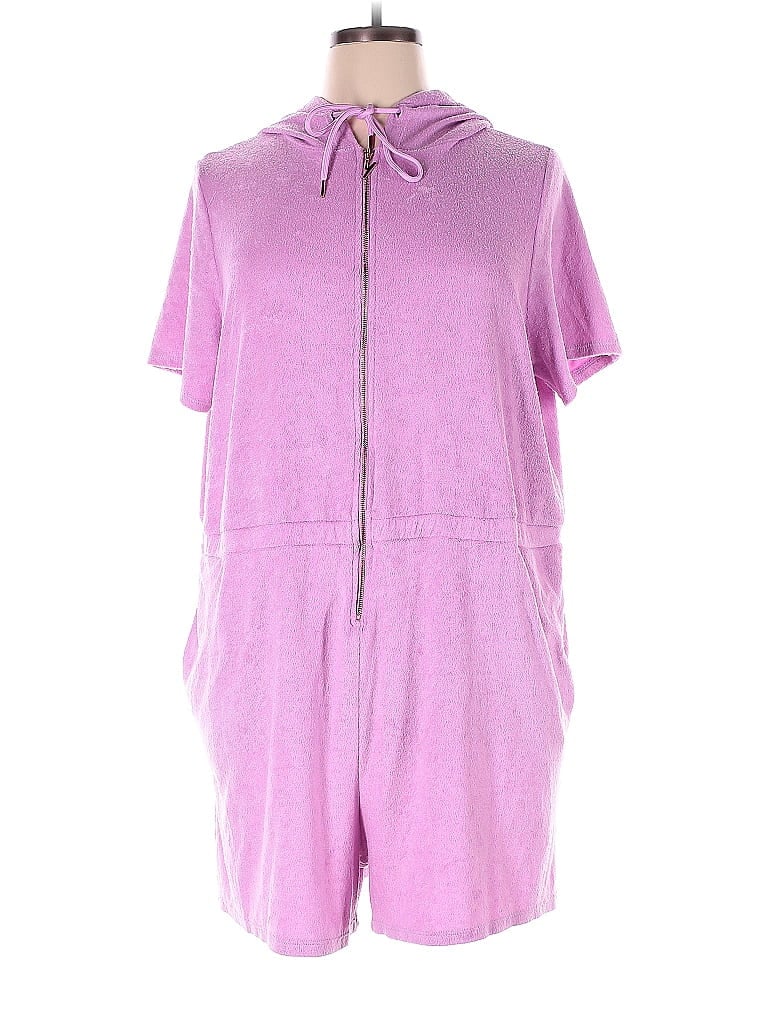 Yitty Solid Marled Pink Romper Size 3X (Plus) - 61% off | ThredUp