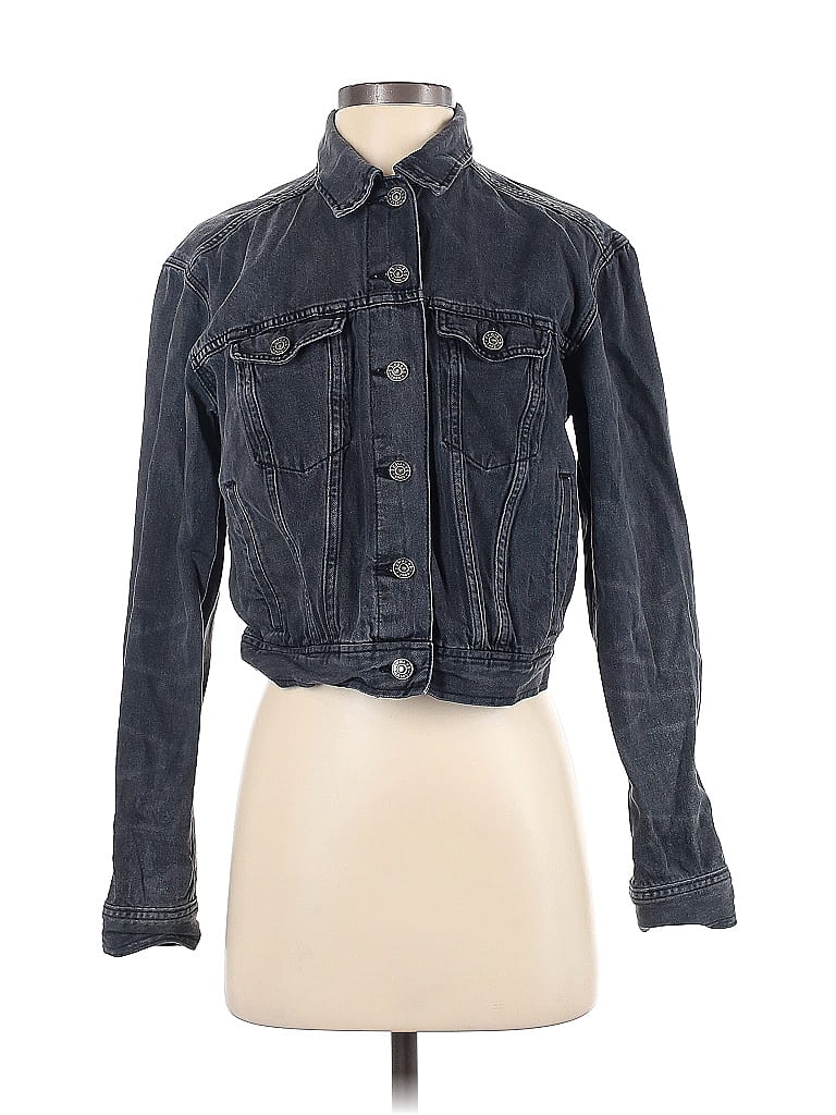 Express 100% Cotton Solid Gray Blue Denim Jacket Size XS - 69% off ...
