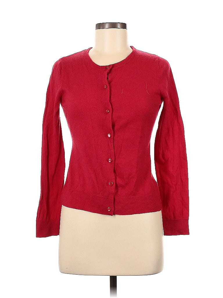 Ellen Tracy 100% Merino Extra Fine Wool Color Block Solid Red Wool ...