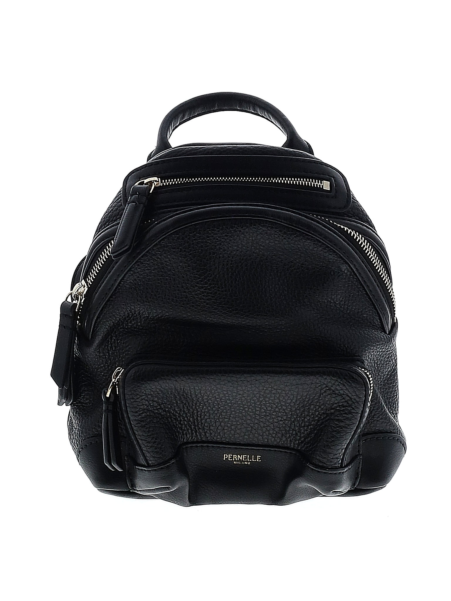 Assorted Brands Solid Black Leather Backpack One Size - 40% off | ThredUp