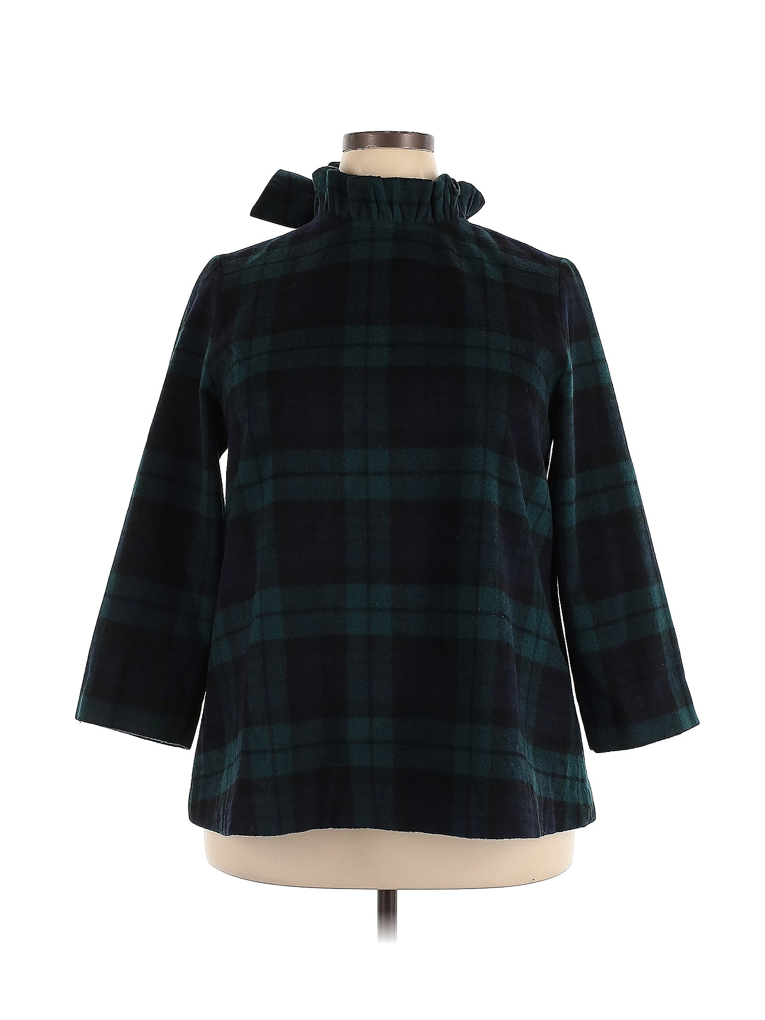 Tuckernuck Color Block Plaid Multi Color Teal Turtleneck Sweater Size ...