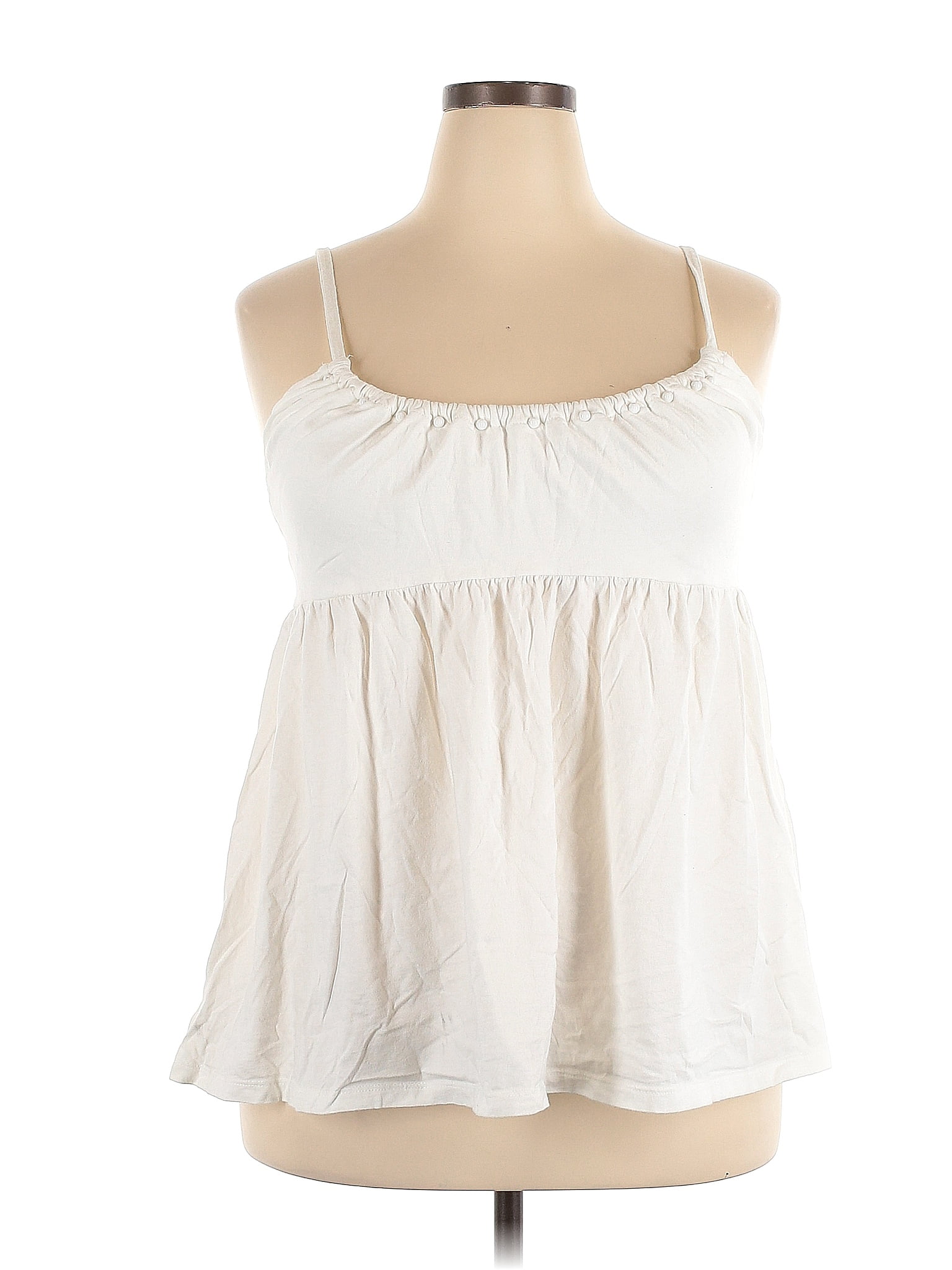 Old Navy 100% Cotton Solid White Ivory Tank Top Size XXL - 23% off ...