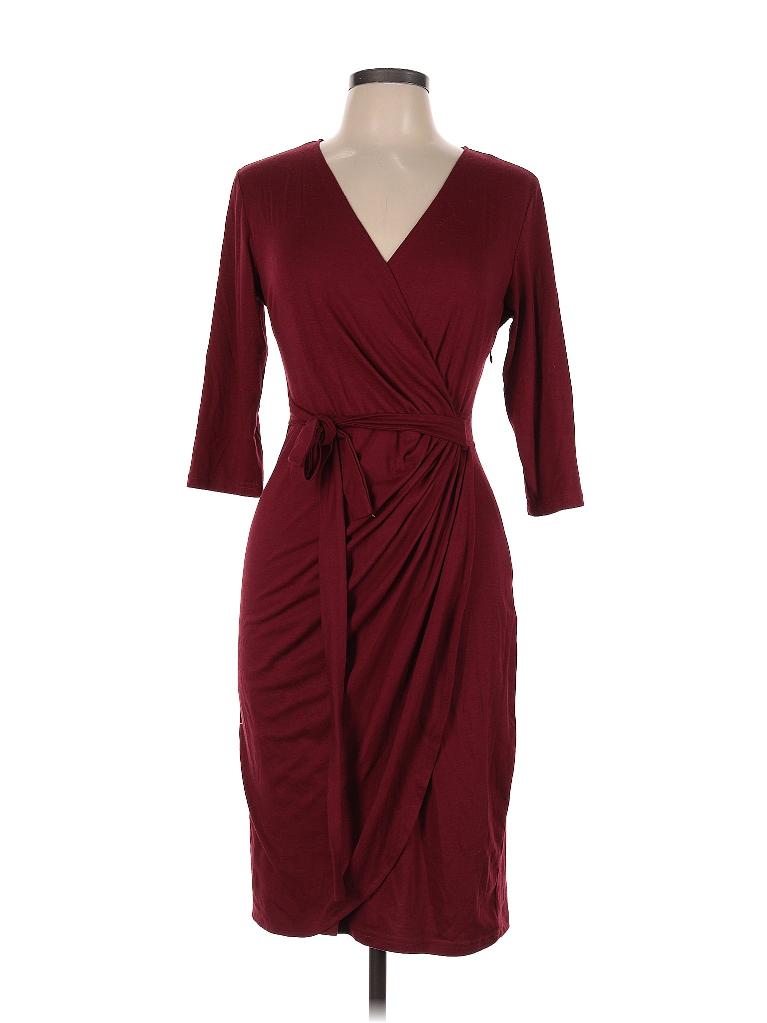Berydress Solid Maroon Burgundy Cocktail Dress Size M 45 Off Thredup