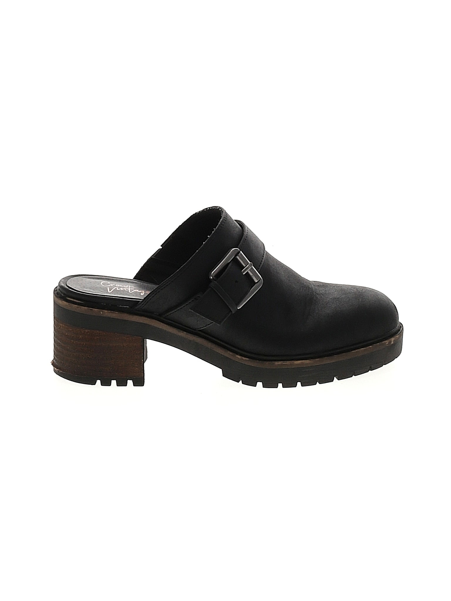 Crown Vintage Solid Black Mule/Clog Size 8 - 59% off | ThredUp