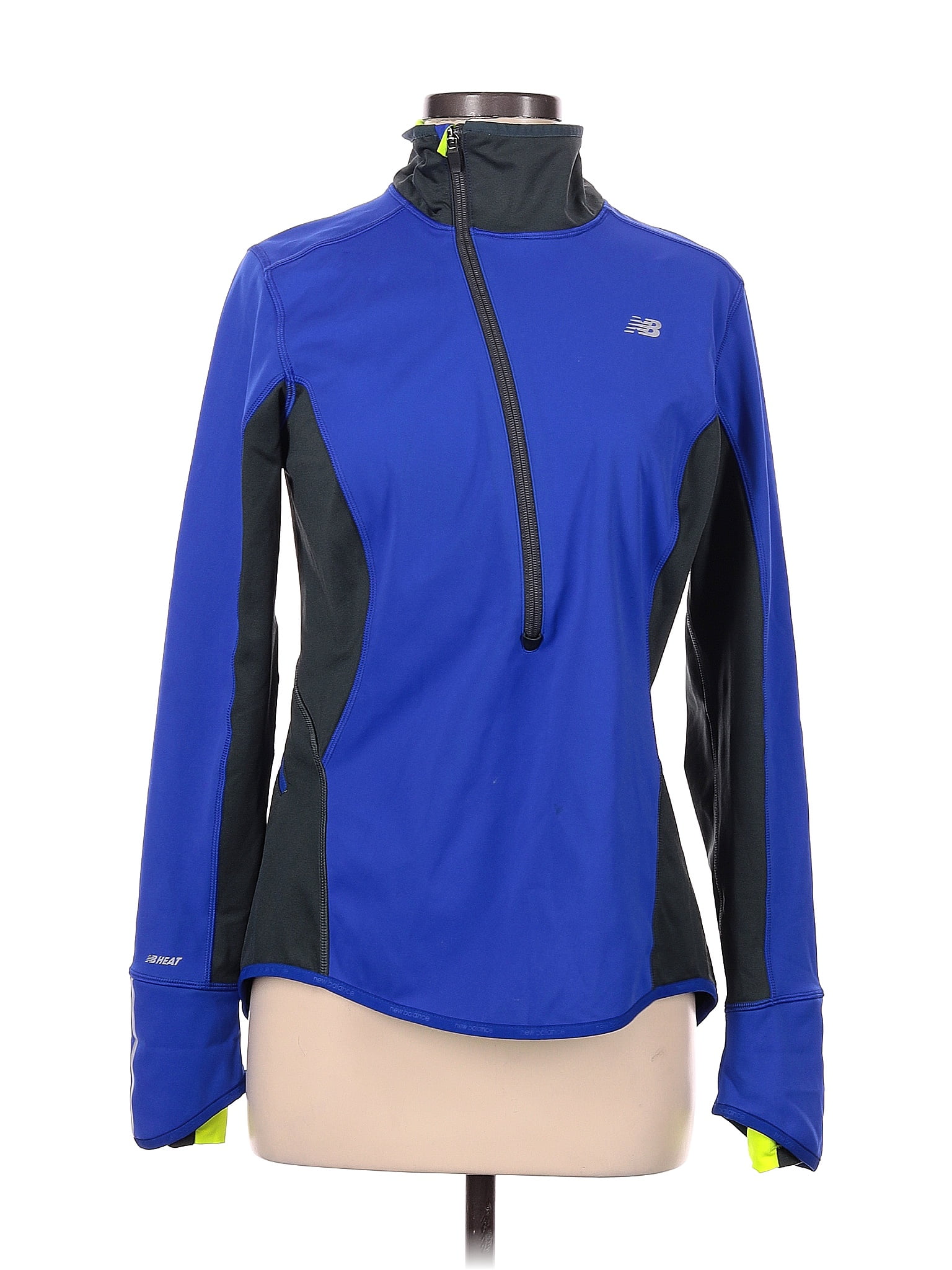 New Balance 100% Polyester Solid Sapphire Blue Track Jacket Size M - 74 ...