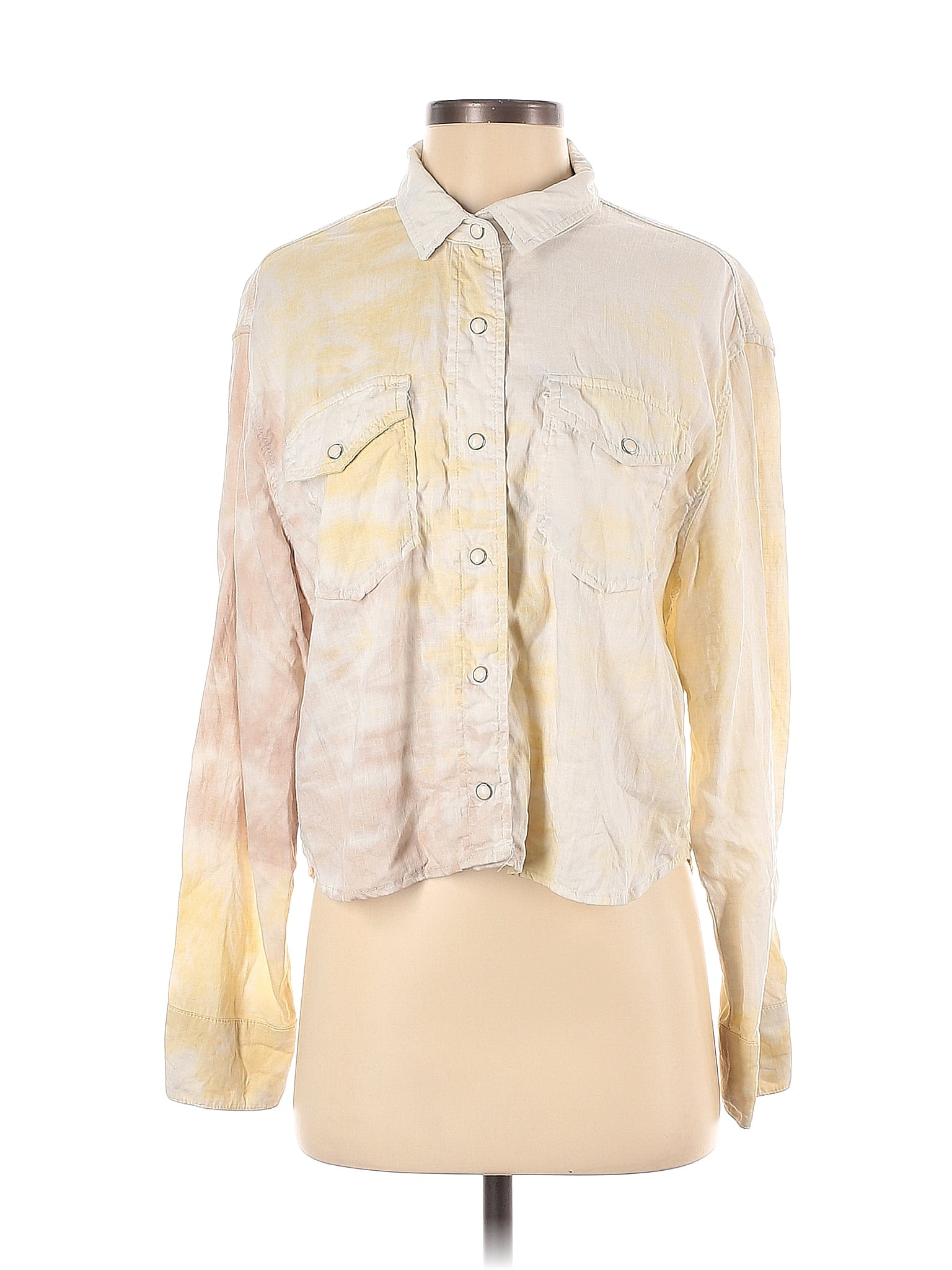 ética Ivory Long Sleeve Button Down Shirt Size S 65 Off Thredup