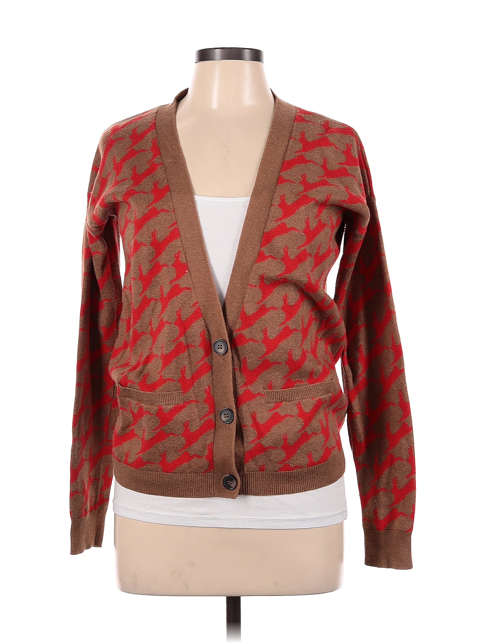 Wallace Color Block Brown Cardigan Size M - 75% off | thredUP