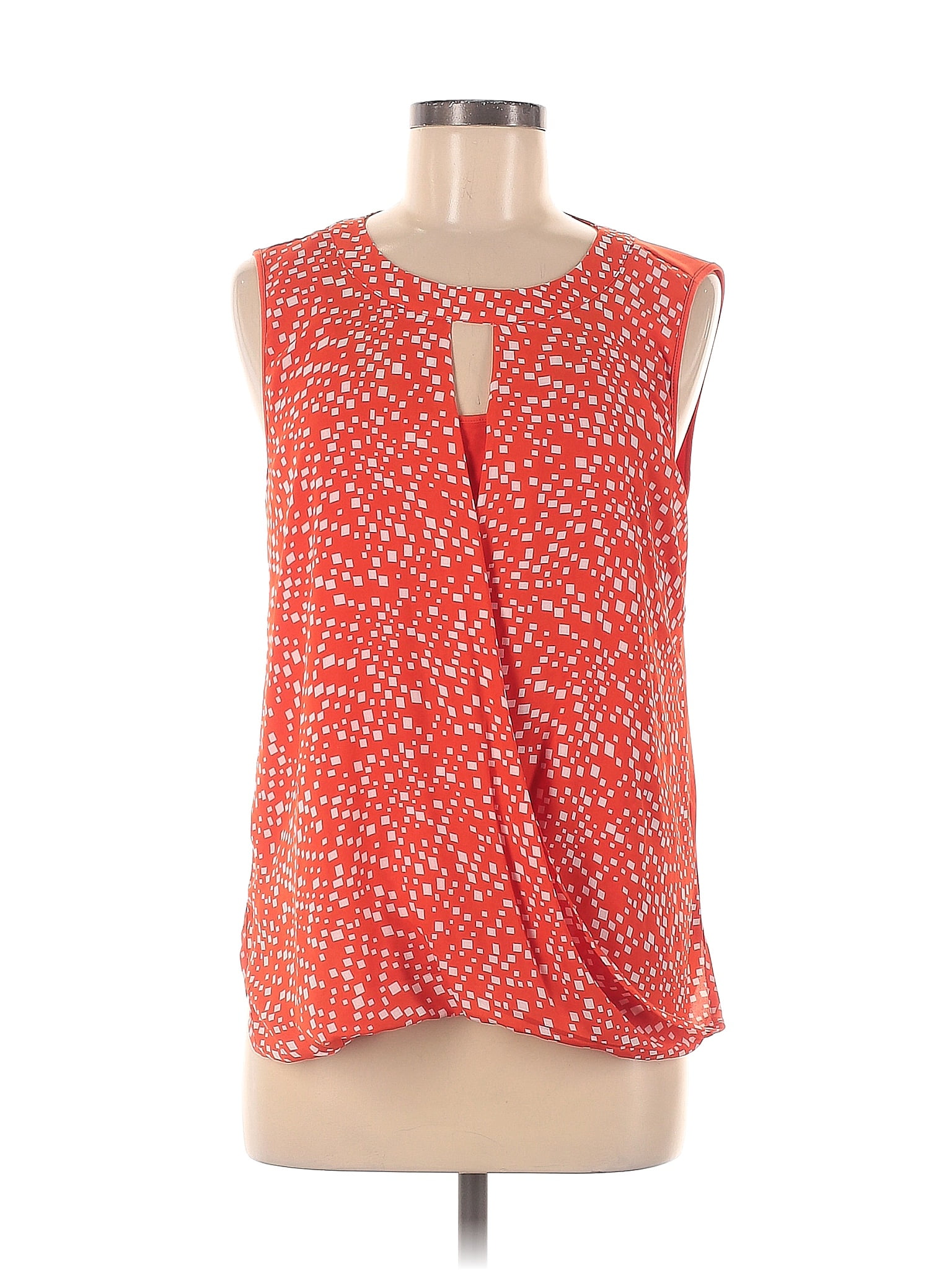 41hawthorn 100 Polyester Polka Dots Red Sleeveless Blouse Size M 60