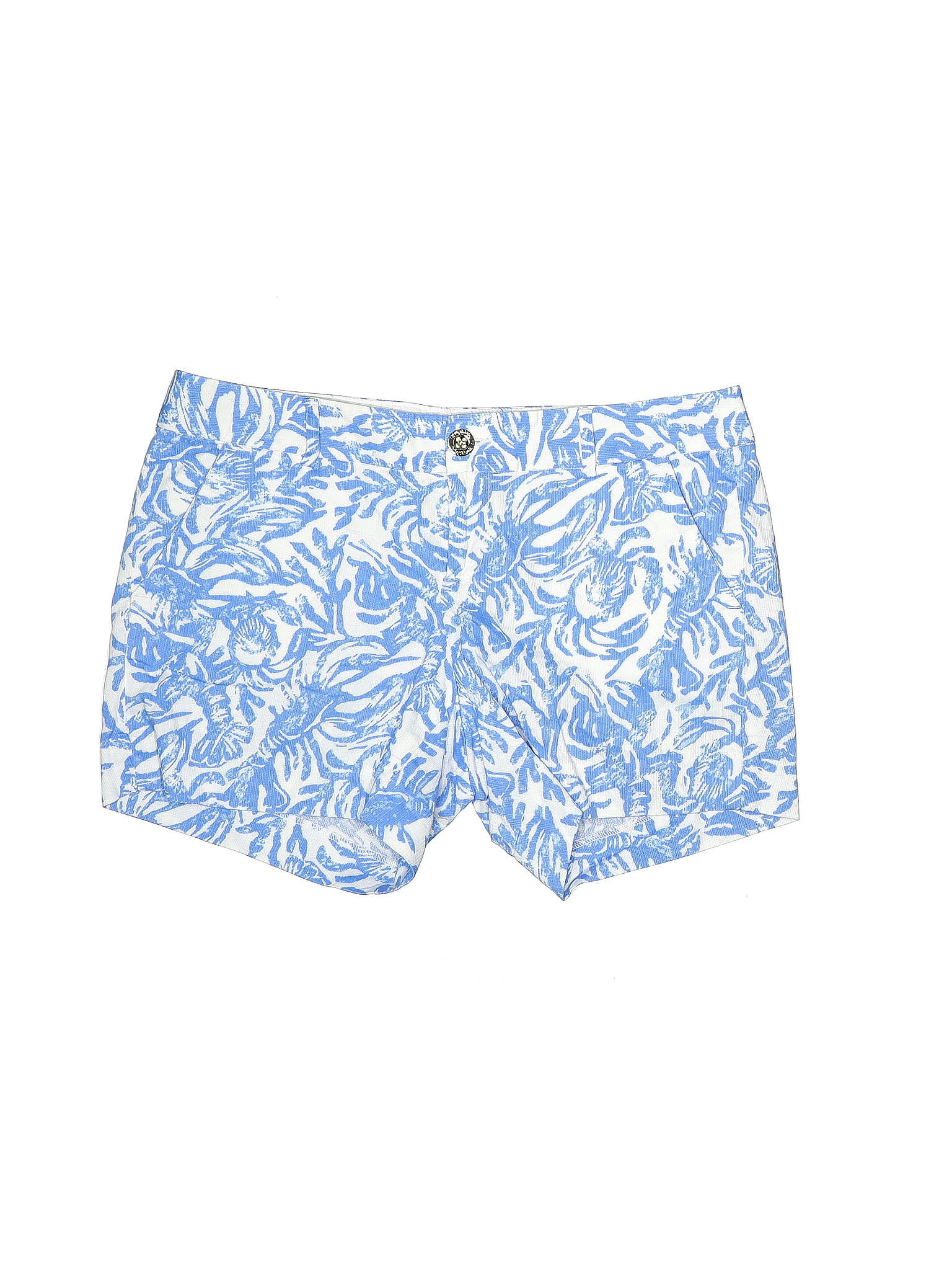 Lilly Pulitzer 100 Cotton Multi Color Blue Shorts Size 6 61 Off