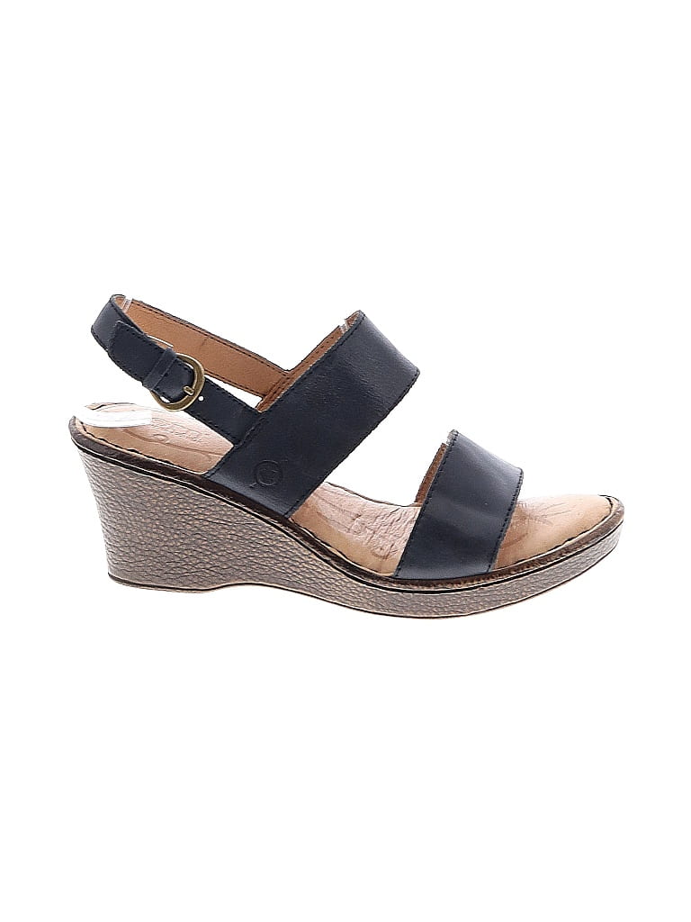 Born Handcrafted Footwear Solid Black Blue Wedges Size 6 1/2 - 63% off ...