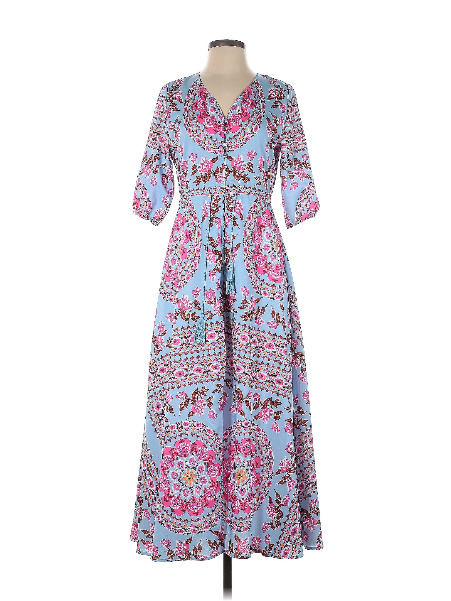 Assorted Brands Multi Color Blue Casual Dress Size M 51 Off Thredup