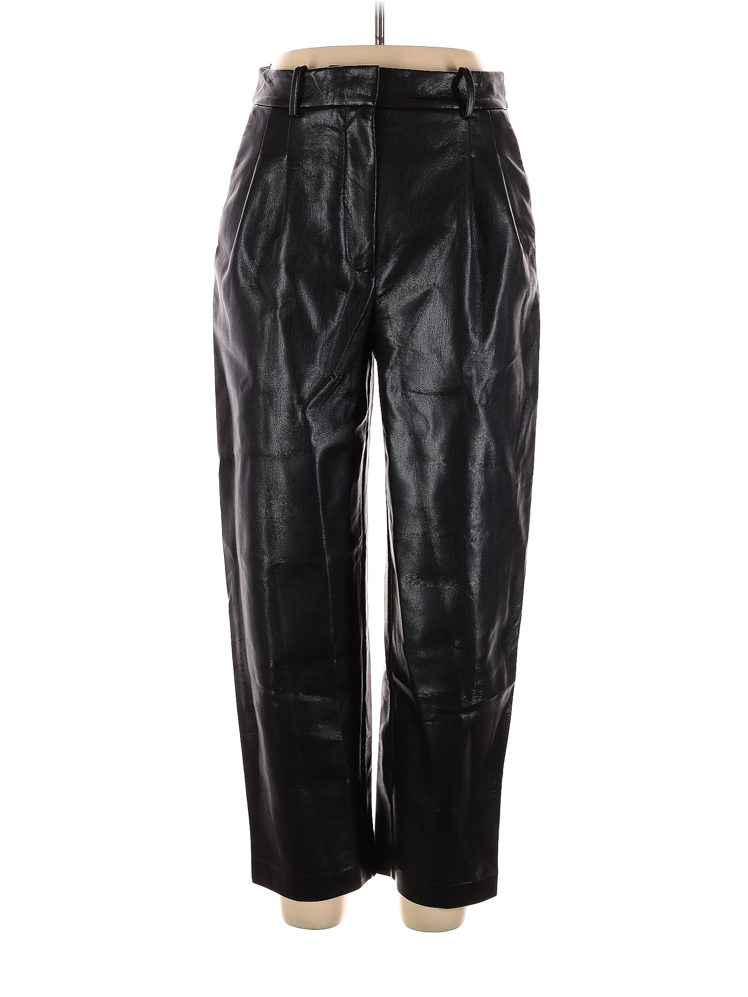 Wilfred 100% Polyurethane Solid Black Faux Leather Pants Size 10 - 70% ...