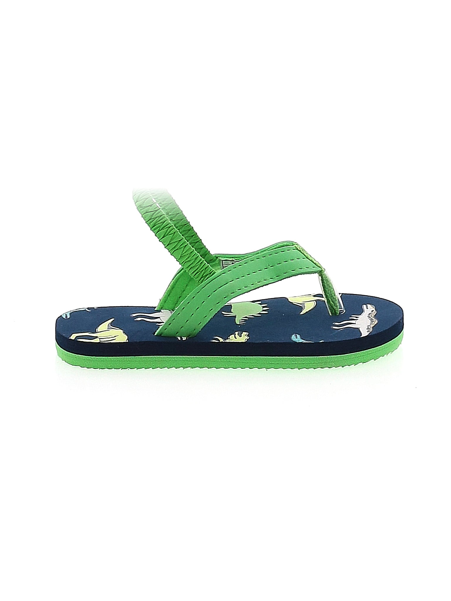 Assorted Brands Color Block Solid Green Flip Flops Size 6 - 7 Kids - 44 ...