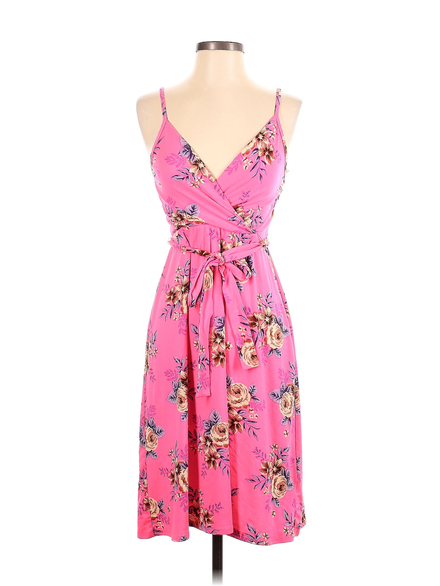 Socialite Floral Pink Cocktail Dress Size S - 43% off | ThredUp