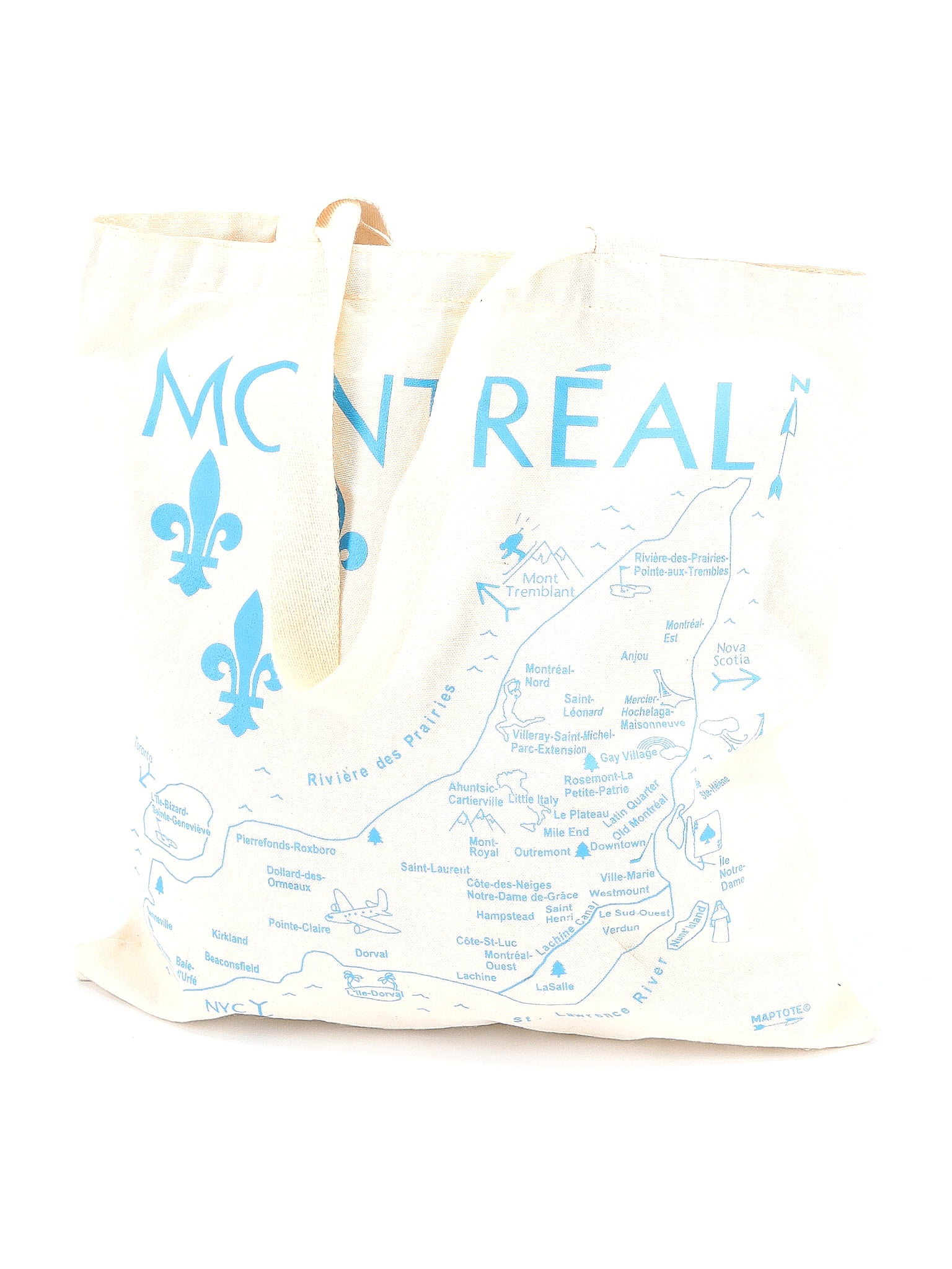 MAPTOTE 100% Cotton Graphic Ivory White Tote One Size - 62% off | ThredUp