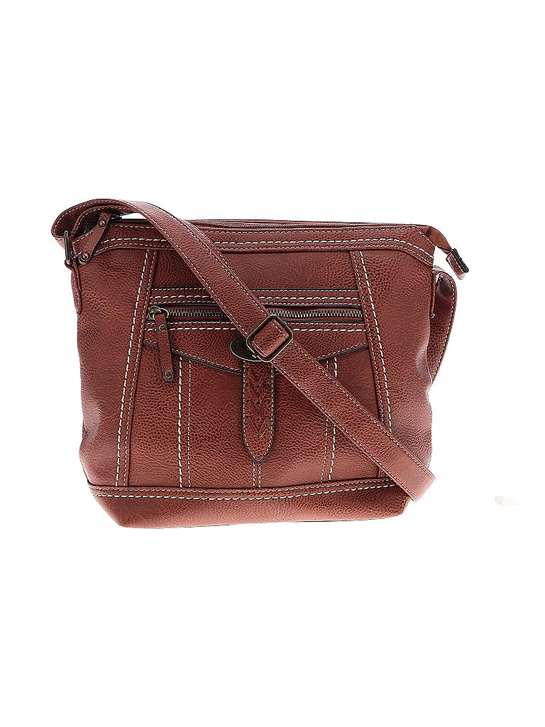 B O C Born Concepts 100% Vynil Solid Brown Crossbody Bag One Size - 66% ...