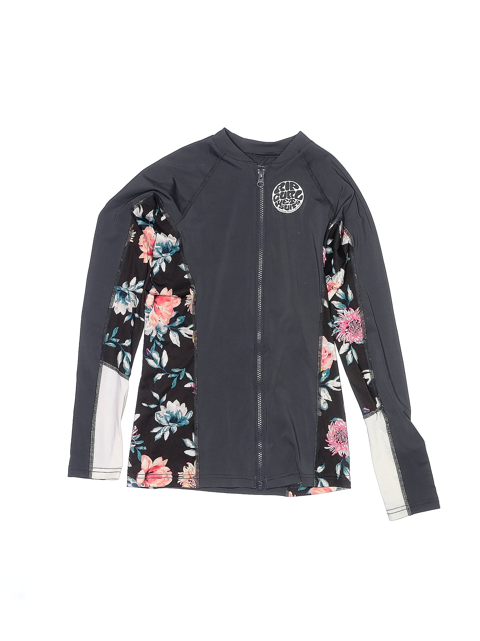 Rip Curl Floral Gray Rash Guard Size M - 64% off | ThredUp