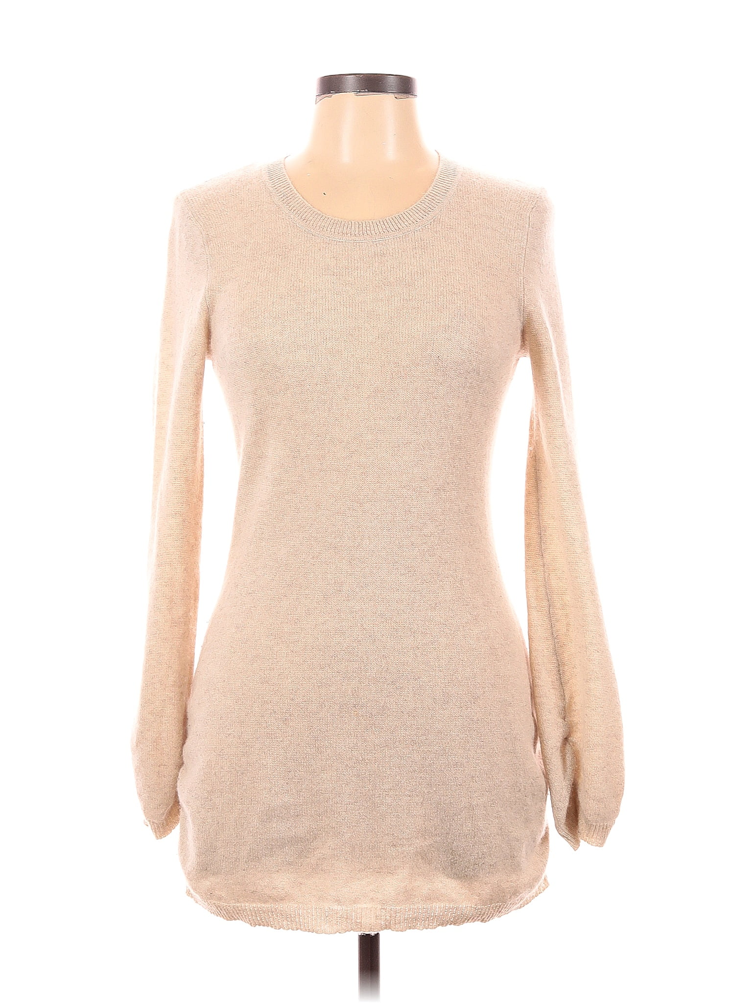 Aqua 100% Cashmere Color Block Tan Cashmere Pullover Sweater Size L ...