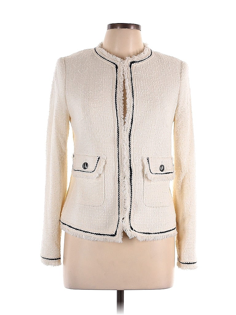 L.K. Bennett Solid Ivory Jacket Size 6 - 81% off | ThredUp
