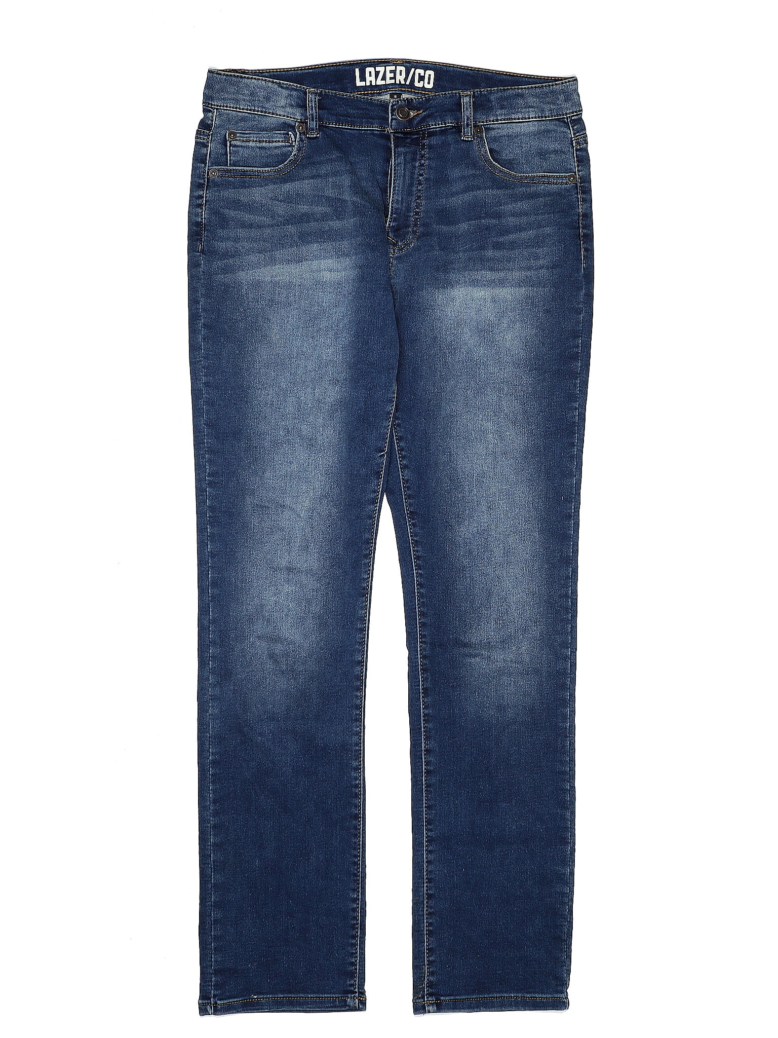 Lazer/Co Solid Blue Jeans Size 16 - 56% off | ThredUp