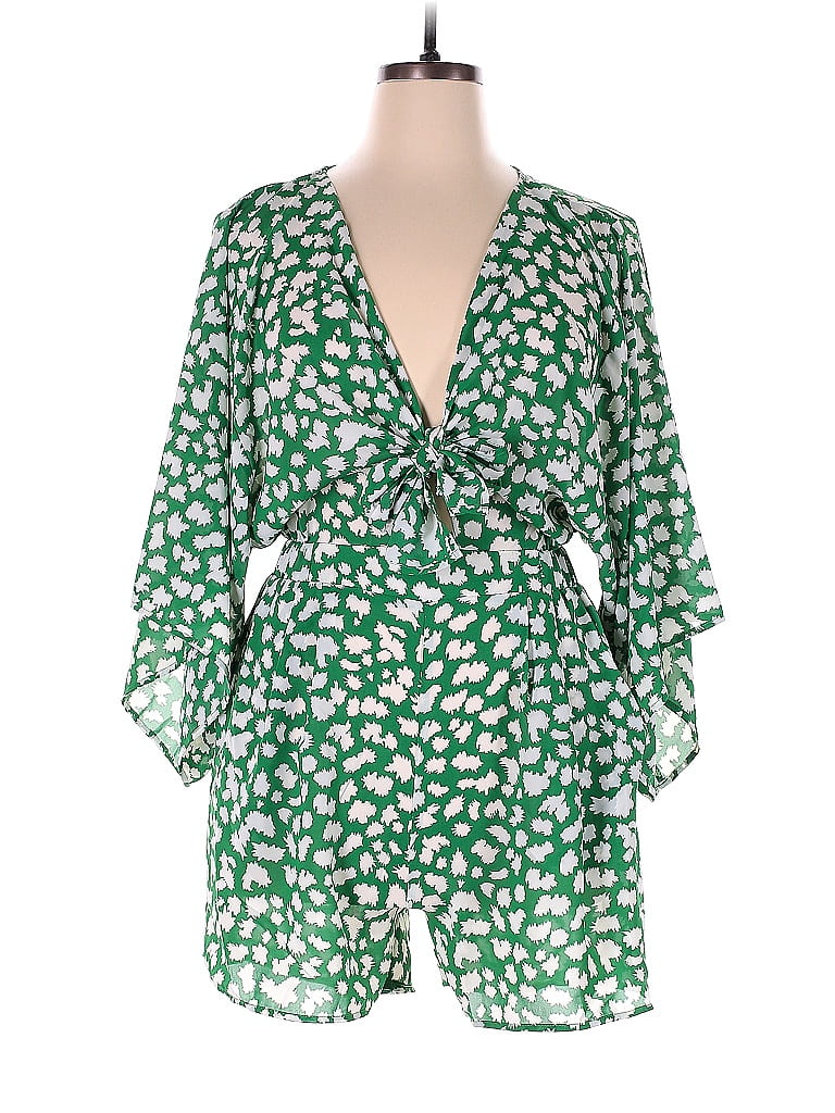 Flawless 100% Polyester Green Romper Size XL - 75% off | ThredUp