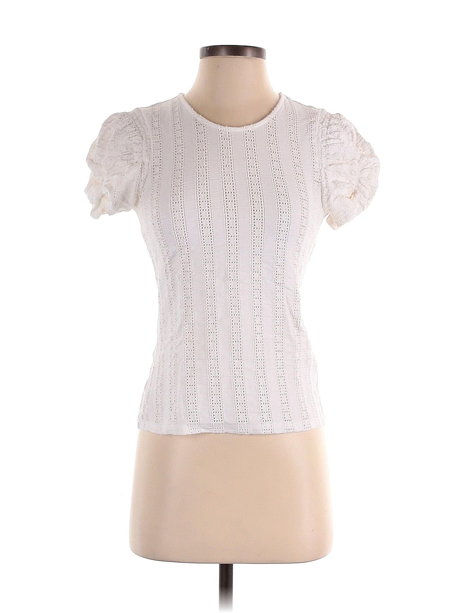 Express White Short Sleeve Top Size XS - 65% off | ThredUp