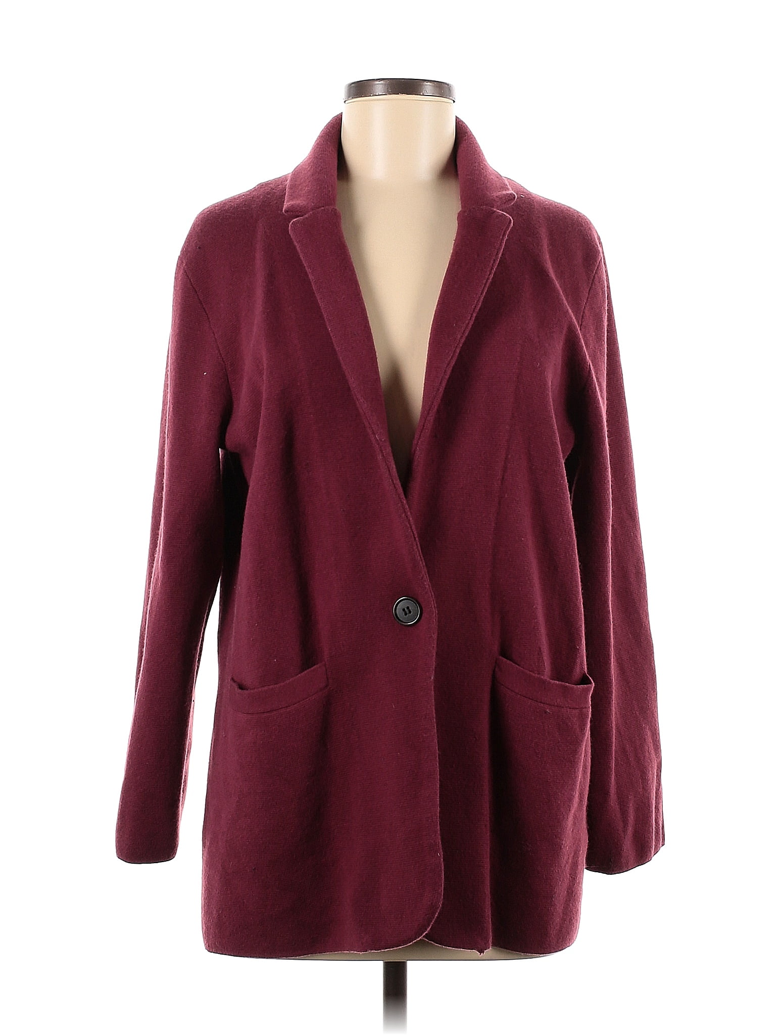J Crew Solid Maroon Burgundy Coat Size M 68 Off Thredup