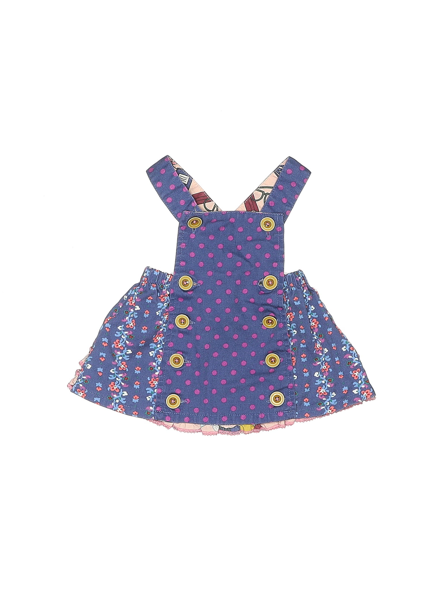 Matilda Jane 100% Cotton Polka Dots Blue Overall Dress Size 0-3 mo - 54 ...