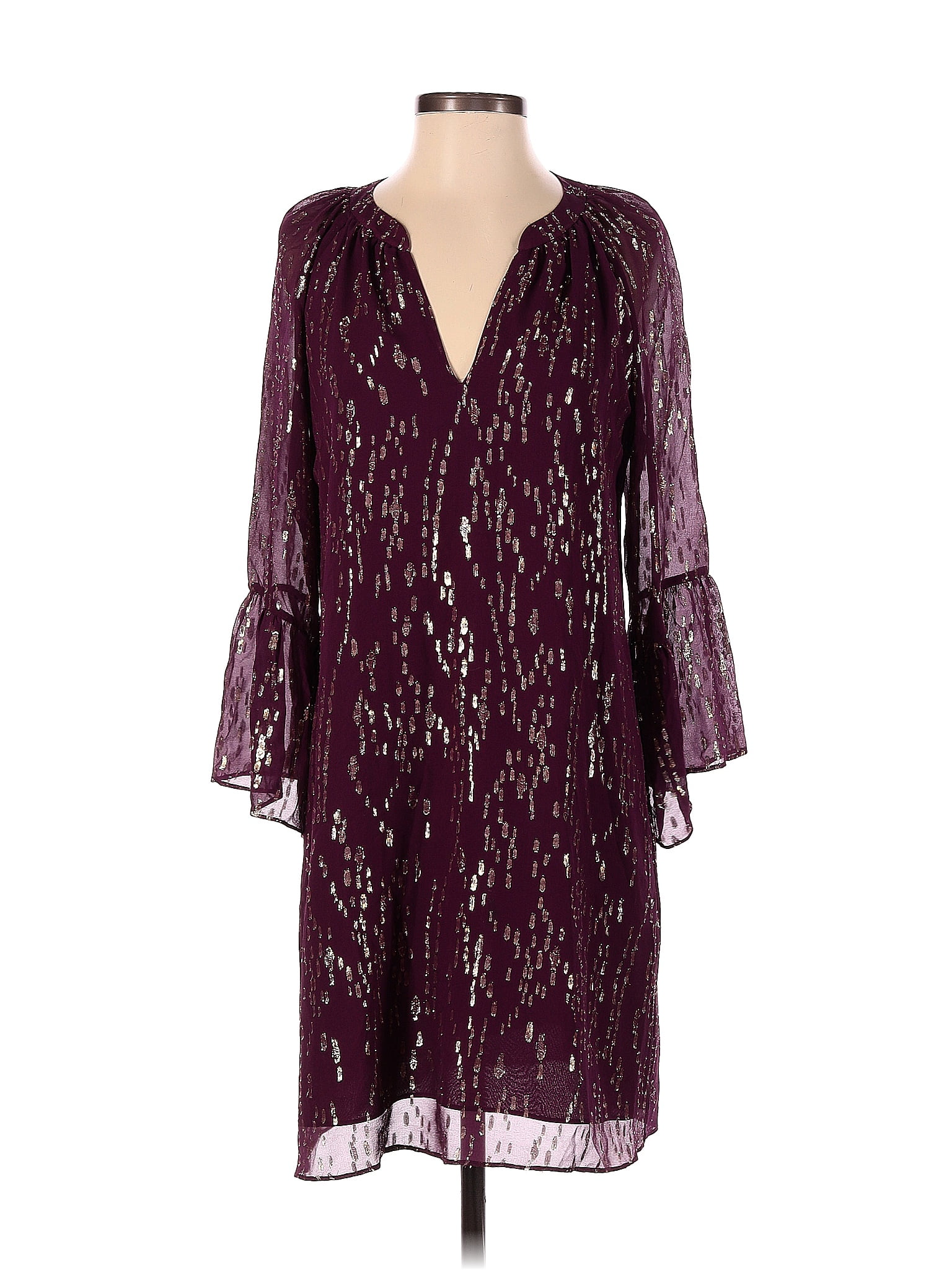 Lilly Pulitzer Solid Purple Burgundy Casual Dress Size S 58 Off