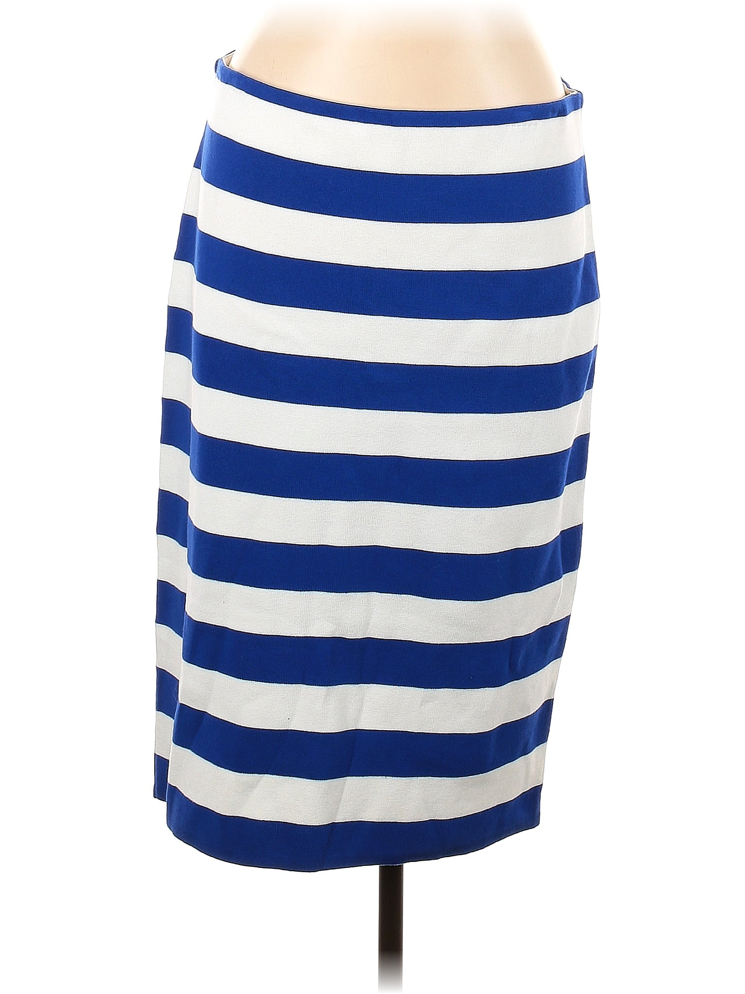 Lauren By Ralph Lauren Stripes Multi Color Blue Casual Skirt Size L