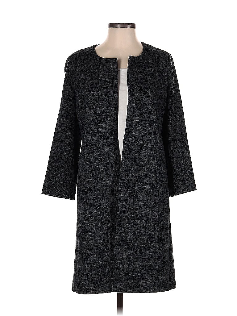 Eileen Fisher Marled Black Coat Size S - 76% off | ThredUp