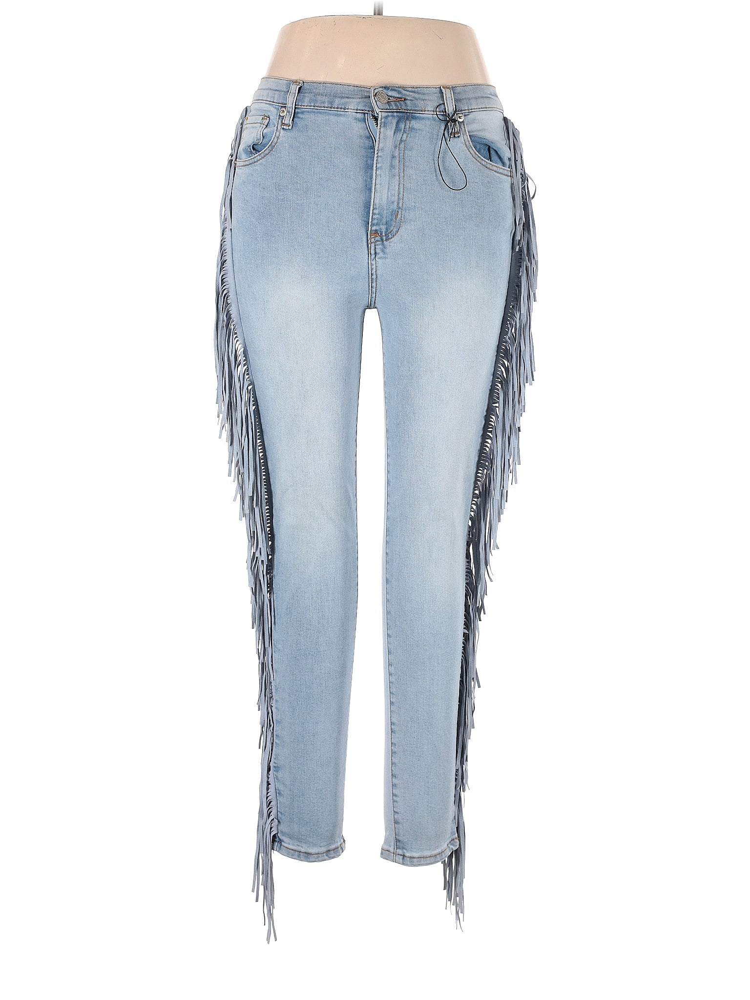 Akira Color Block Solid Blue Jeans Size XL - 51% off | ThredUp