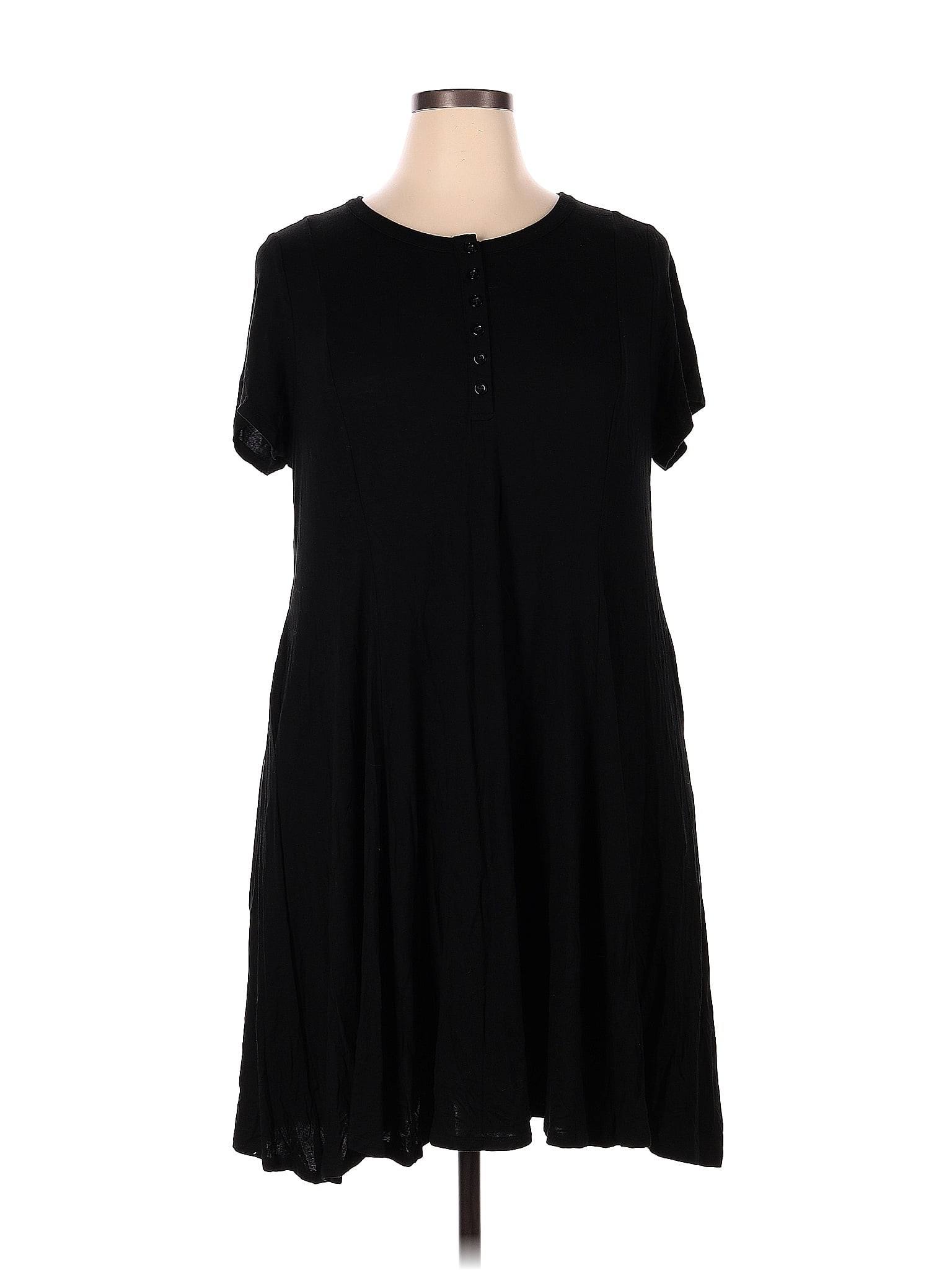 Torrid Solid Black Casual Dress Size 1X Plus (1) (Plus) - 56% off | ThredUp