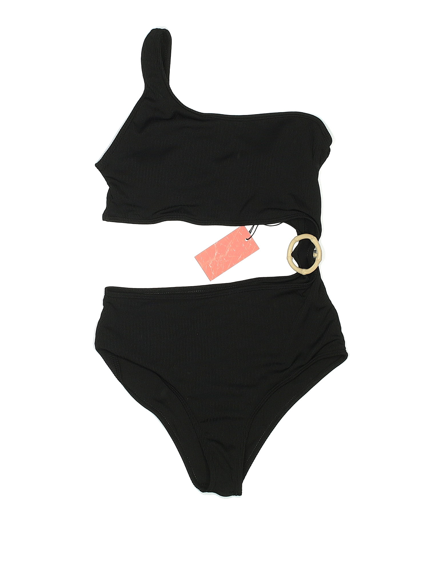Cider Solid Black One Piece Swimsuit Size S - 52% off | ThredUp