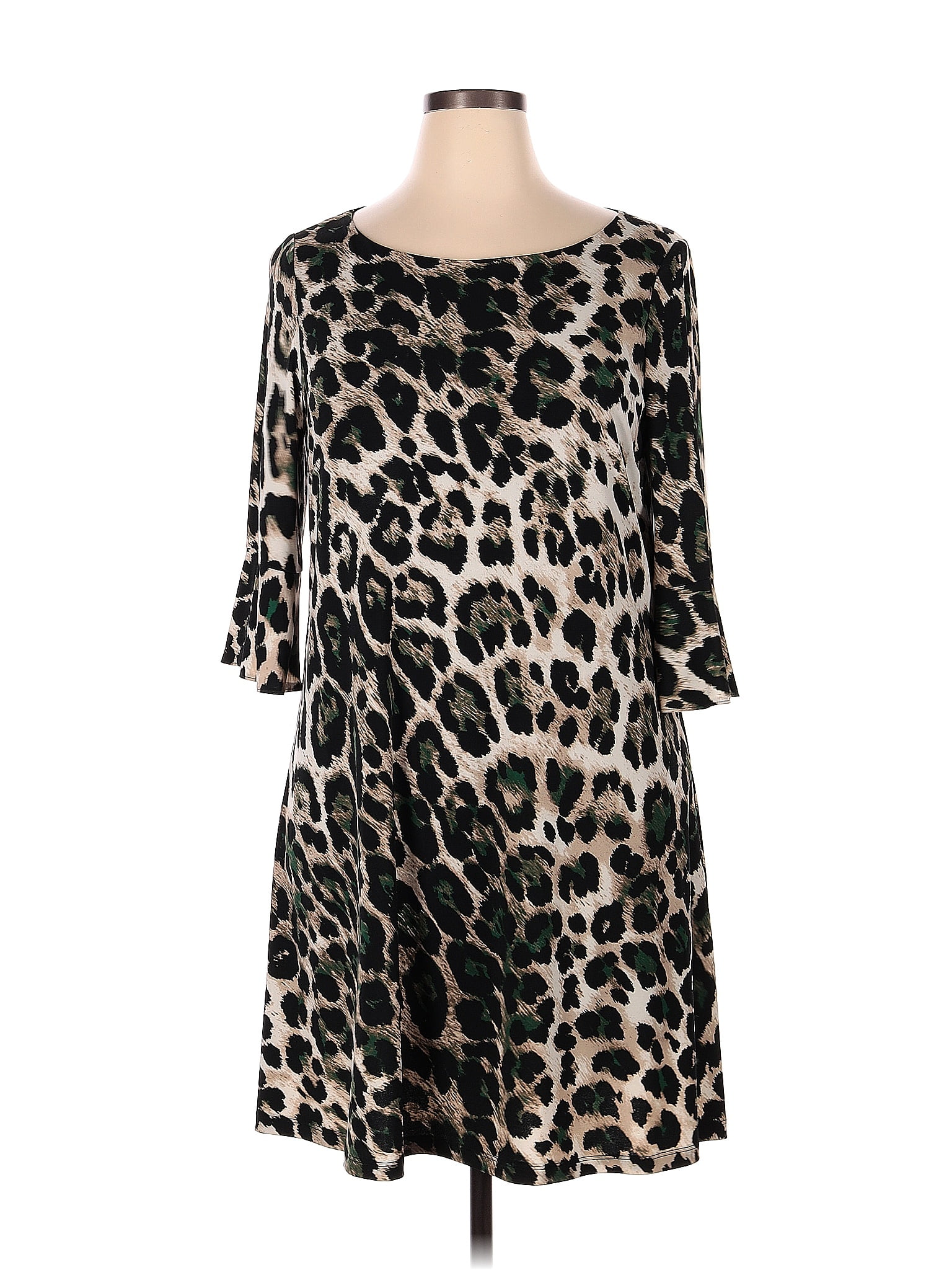 Jessica Howard Leopard Print Multi Color Brown Casual Dress Size 16 ...