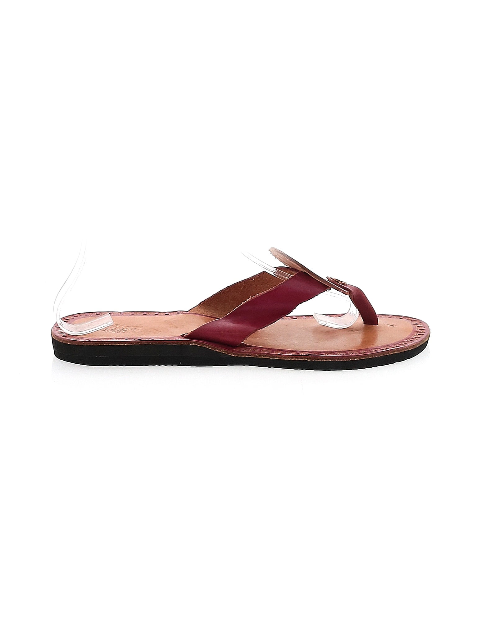 Artesanias Solid Maroon Burgundy Sandals Size 9 - 75% off | ThredUp