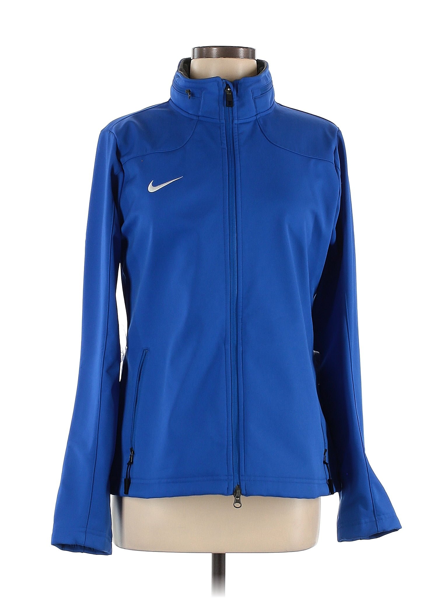 Nike 100% Polyester Solid Blue Track Jacket Size M - 58% off | ThredUp