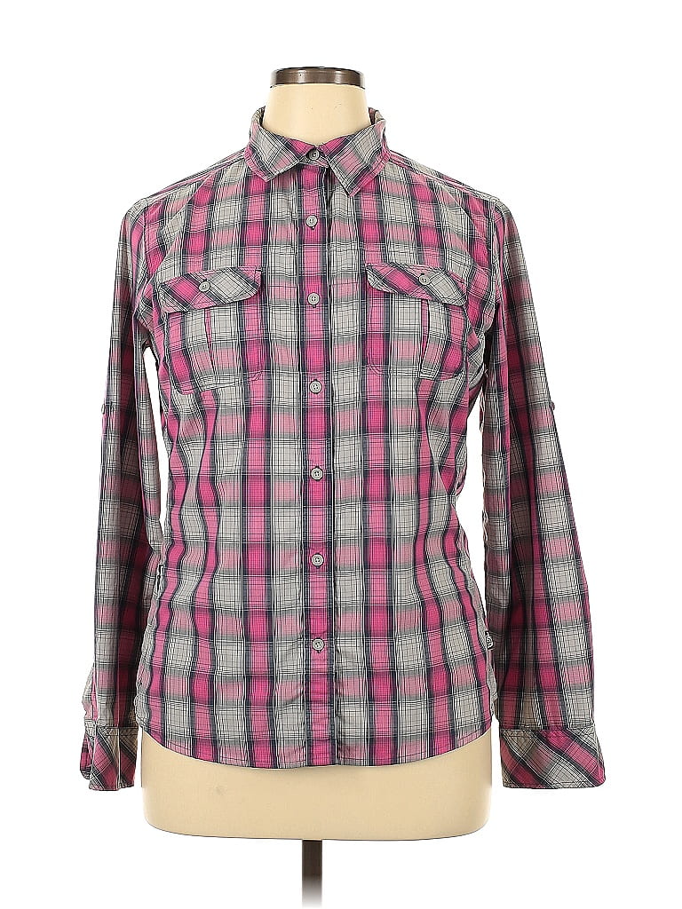 The North Face Plaid Pink Long Sleeve Button-Down Shirt Size XL - 64% off | ThredUp