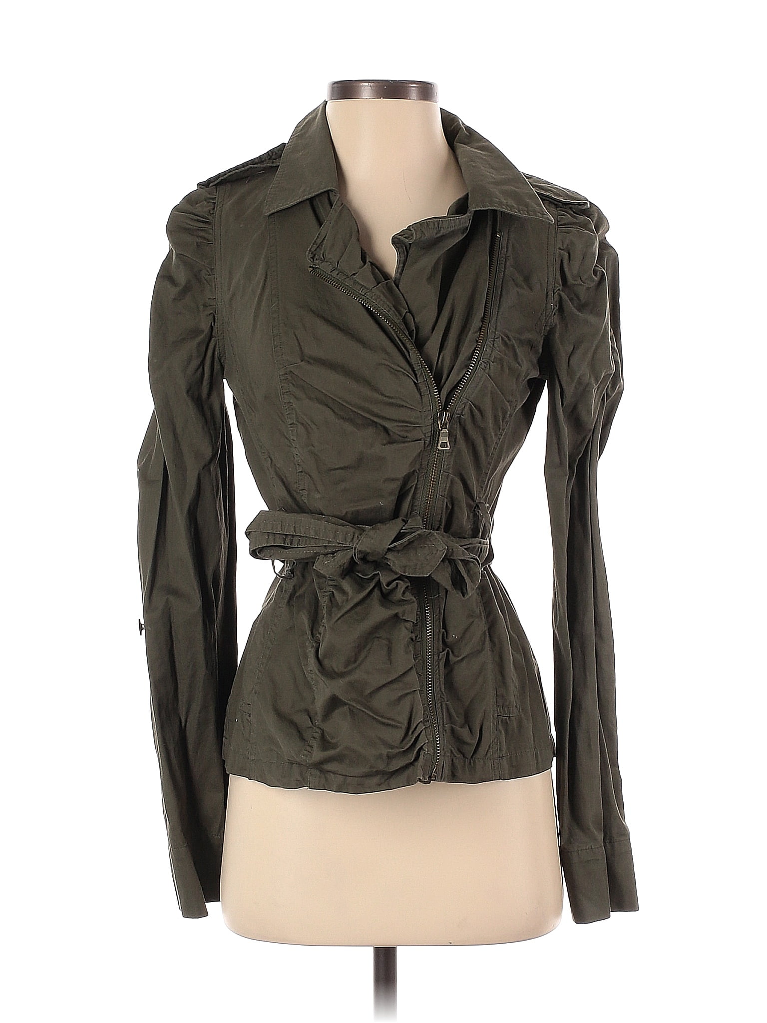 Bernardo 100% Cotton Solid Green Jacket Size S - 74% off | ThredUp