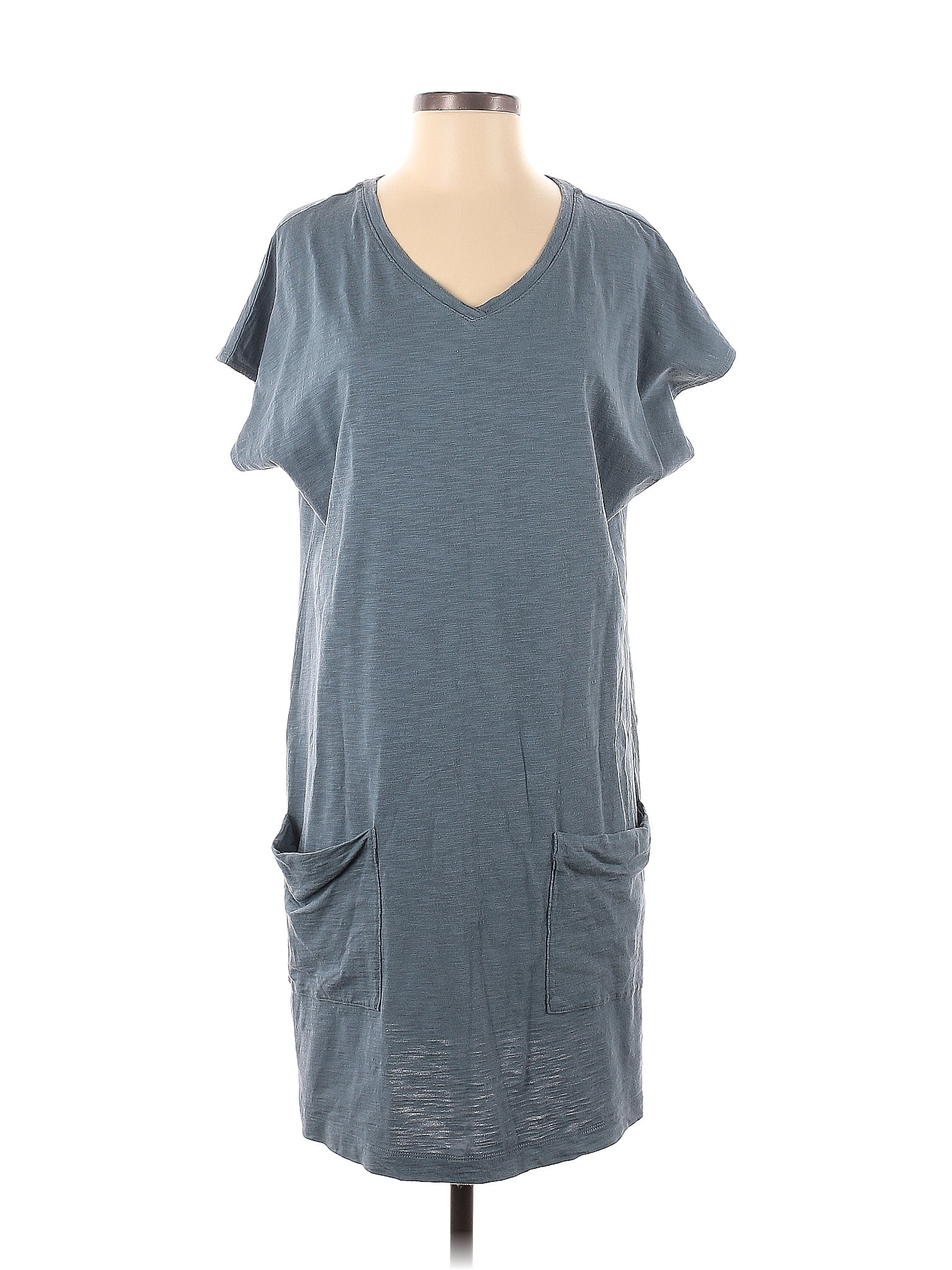 LOGO by Lori Goldstein Gray Casual Dress Size M - 72% off | ThredUp