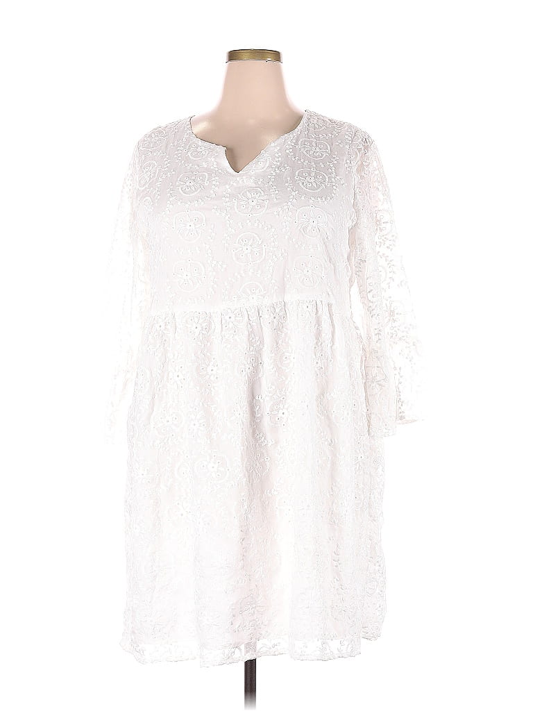 Kate and Sam 100% Cotton Solid White Casual Dress Size XXL - 55% off ...