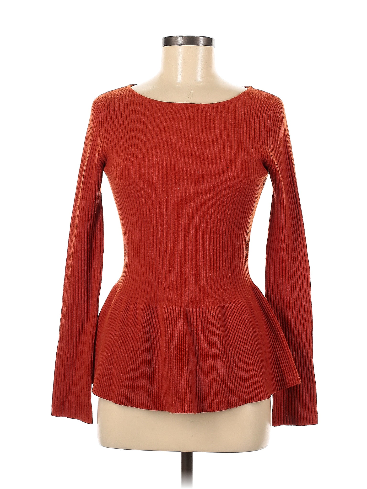 Classiques Entier Burnt Orange Red Long Sleeve Top Size M 83 Off